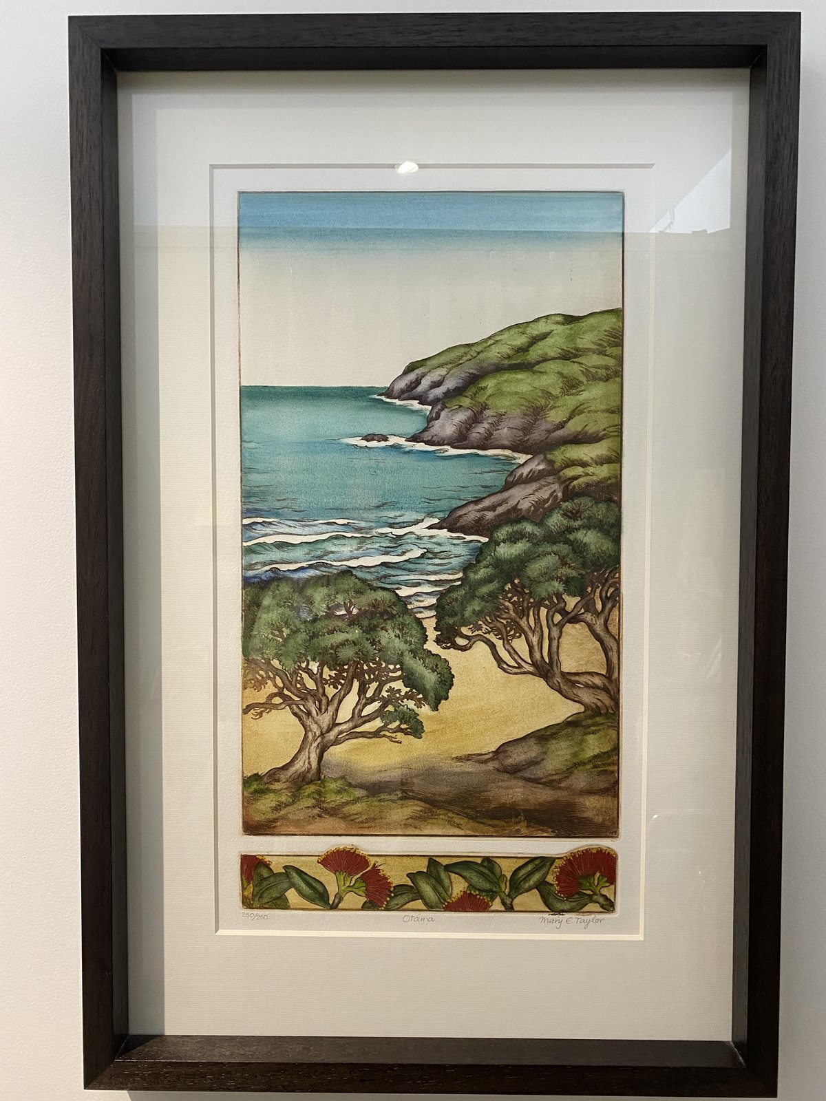 Hand Coloured Etching by Mary. E. Taylor - Orakei Objet - Auckland ...