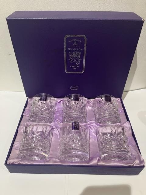 6 x Edinburgh Crystal Whisky Tumblers - Orakei Objet - Antiques, Art ...
