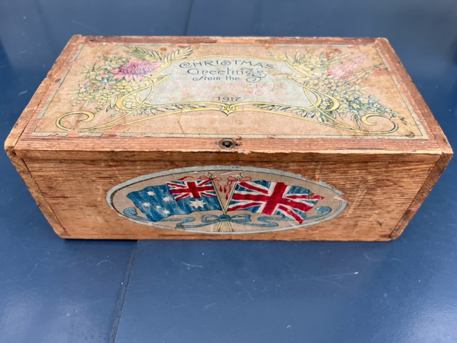 First World War Australian Red Cross Parcel Box with card - Orakei ...