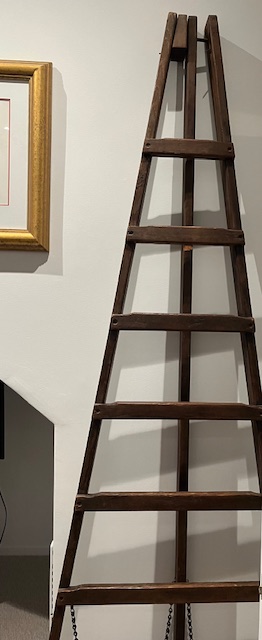 Antique Tapered Wooden Step Ladder - Orakei Objet - Antiques, Art ...