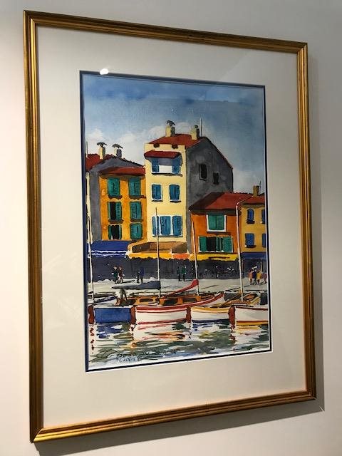 Watercolour of French seaside town of Cassis - Orakei Objet - Auckland ...