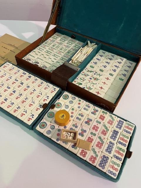 Vintage Cased Mahjong Set - Orakei Objet - Antiques, Art, Furniture and ...