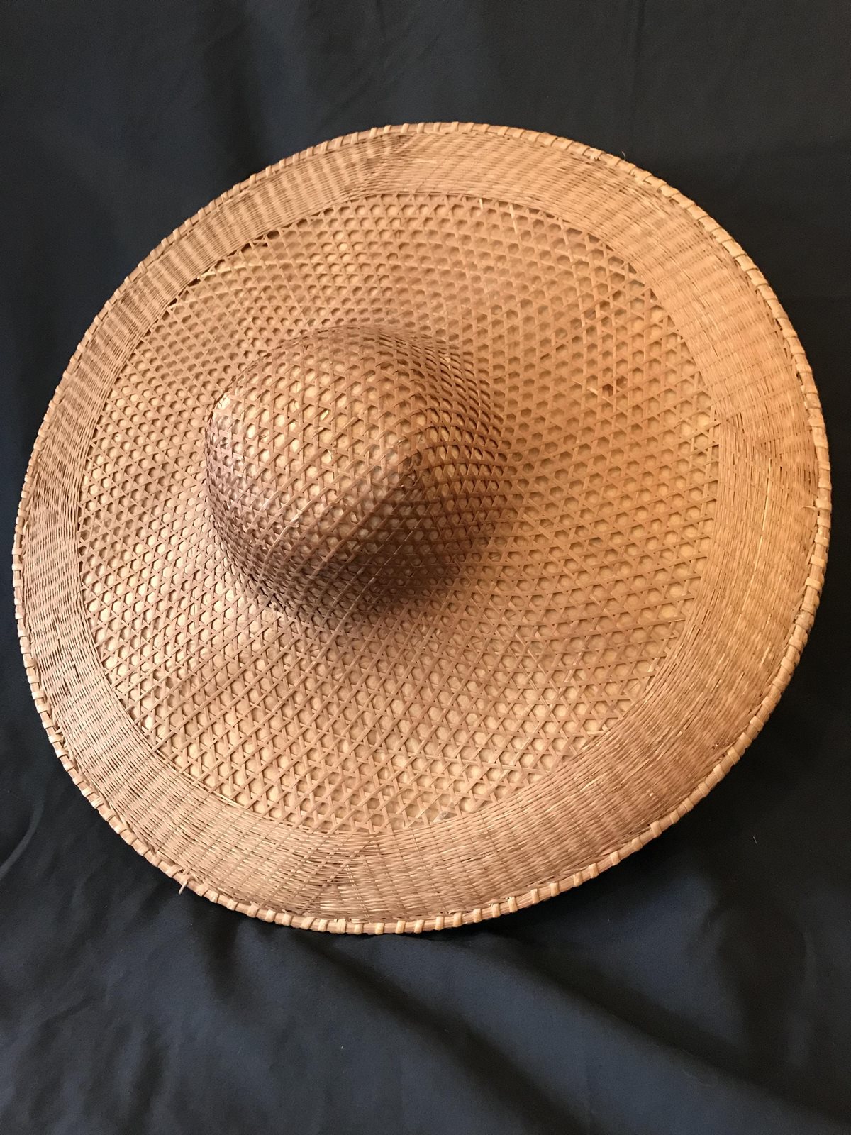 Old Rattan Coolie Hat - Orakei Objet - Antiques, Art, Furniture and ...