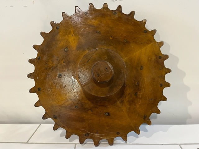 Large handcrafted wooden cog, (pattern) - Orakei Objet - Antiques, Art ...